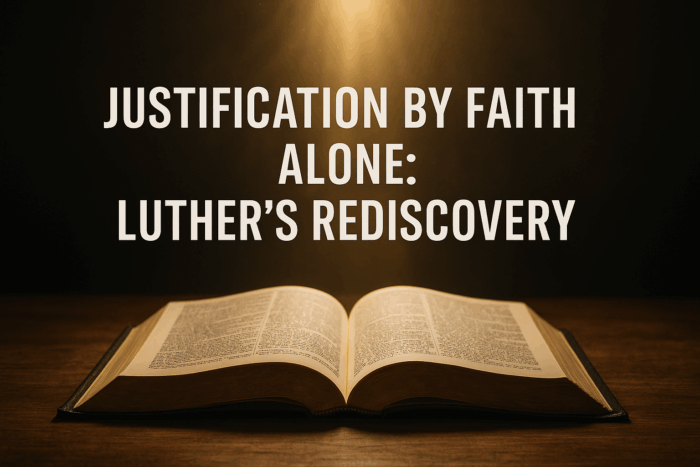 Justification by Faith Alone: Luther’s Rediscovery